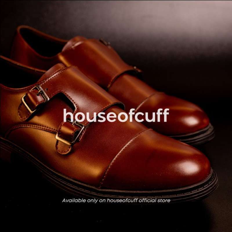 Promo Sepatu Kulit Pria Formal Pantofel Monk Strap Coklat Houseofcuff ...