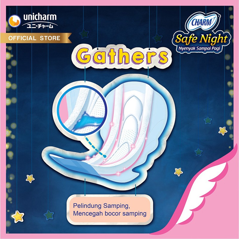 Promo Charm Safe Night Pembalut Wanita Gather Wing 35 Cm 11 Pcs Diskon ...