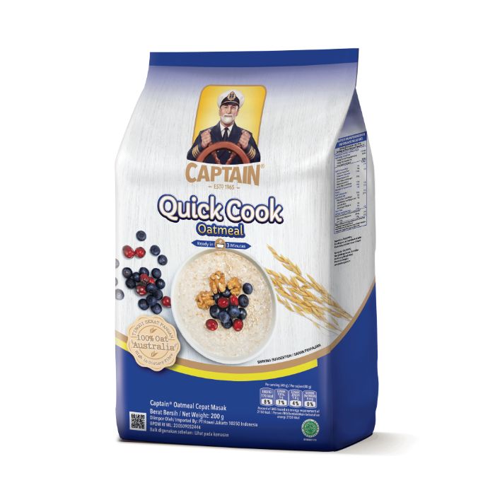 Promo Captain Oats Quick Cook Oatmeal [200 g] Diskon 13% di Seller ...