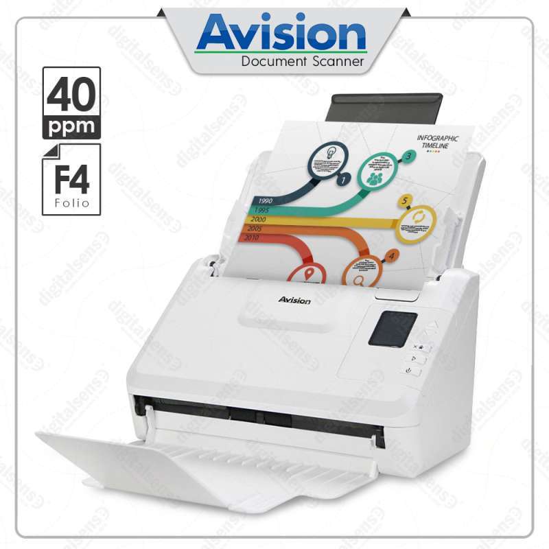 Jual Avision Scanner Ad340g (adf -a4/f4/legal/folio -40 Lembar/ Menit ...
