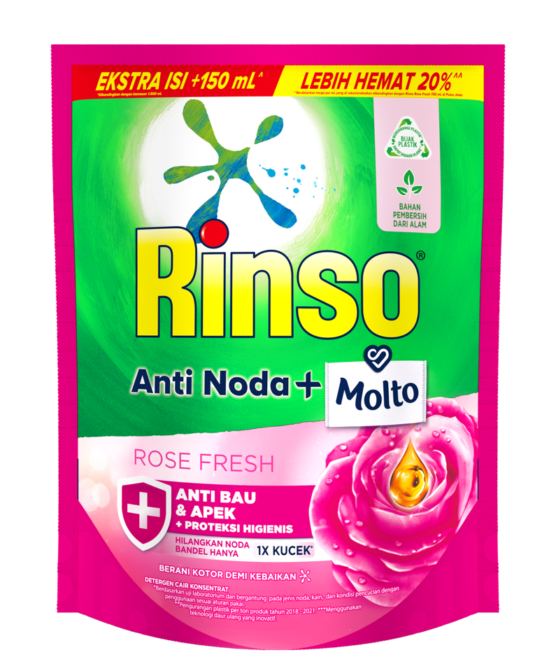 Promo Rinso Molto Detergent Cair Deterjen Anti Noda Rose Fresh 1.65 L ...