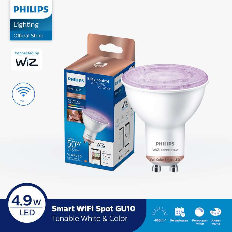 Promo Philips Lampu Smart Wifi Led 4.9w Gu10 Bluetooth - Color & Tw ...