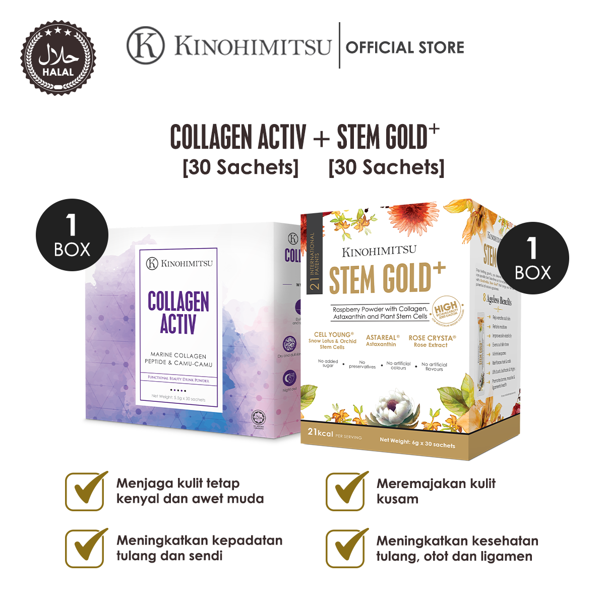 Jual Kinohimitsu - Collagen Package #2 - 1 Box Collagen Activ 30 ...