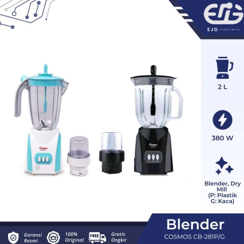 Jual Cosmos Blender Gelas Plastik Kaca Cb 281 P/g Blender Gelas Plastik ...