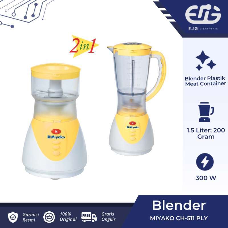 Jual Miyako Chopper Blender Ch 511 Ply Chopper Blender 2in1 1.5 Liter ...