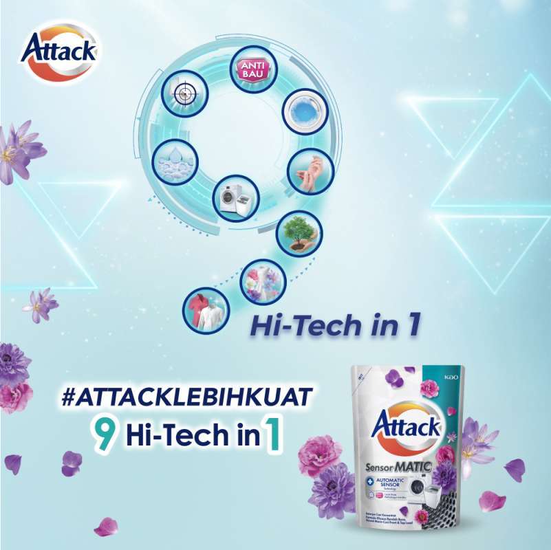 Promo Attack Sensor Matic Deterjen Cair Semua Jenis Mesin Cuci 1200ml ...