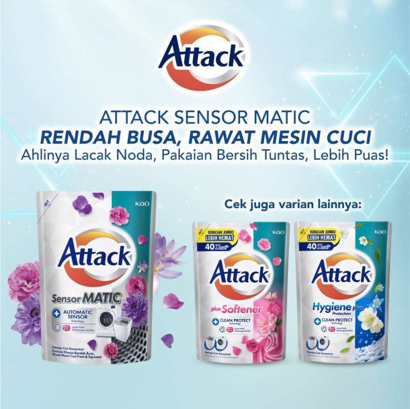 Promo Attack Sensor Matic Deterjen Cair Semua Jenis Mesin Cuci 1200ml - Sabun Cuci Baju Liquid ...