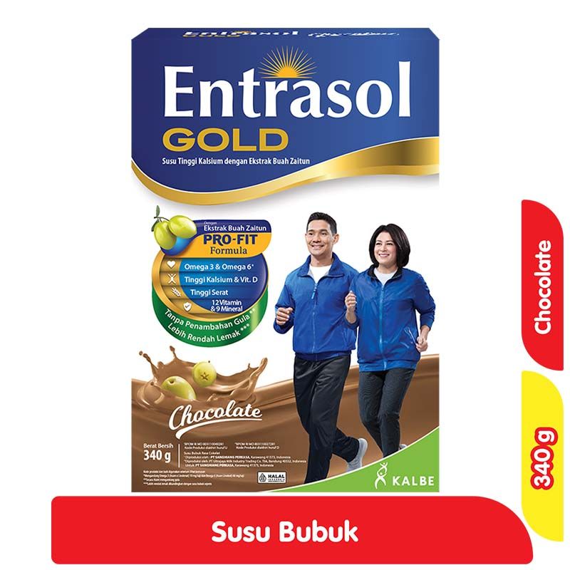 Jual Entrasol Gold Susu Bubuk Nutrisi Dewasa Chocolate 340 g di Seller ...