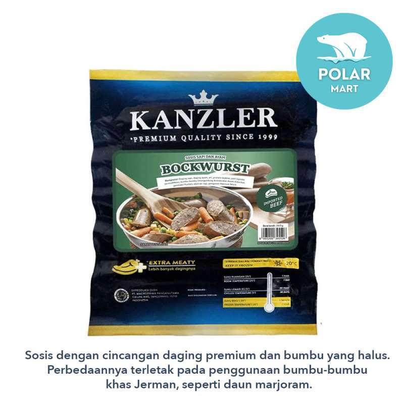 Jual Kanzler Aneka Sosis Variasi Bockwurst/blackpepper/bratwurst/cheese ...