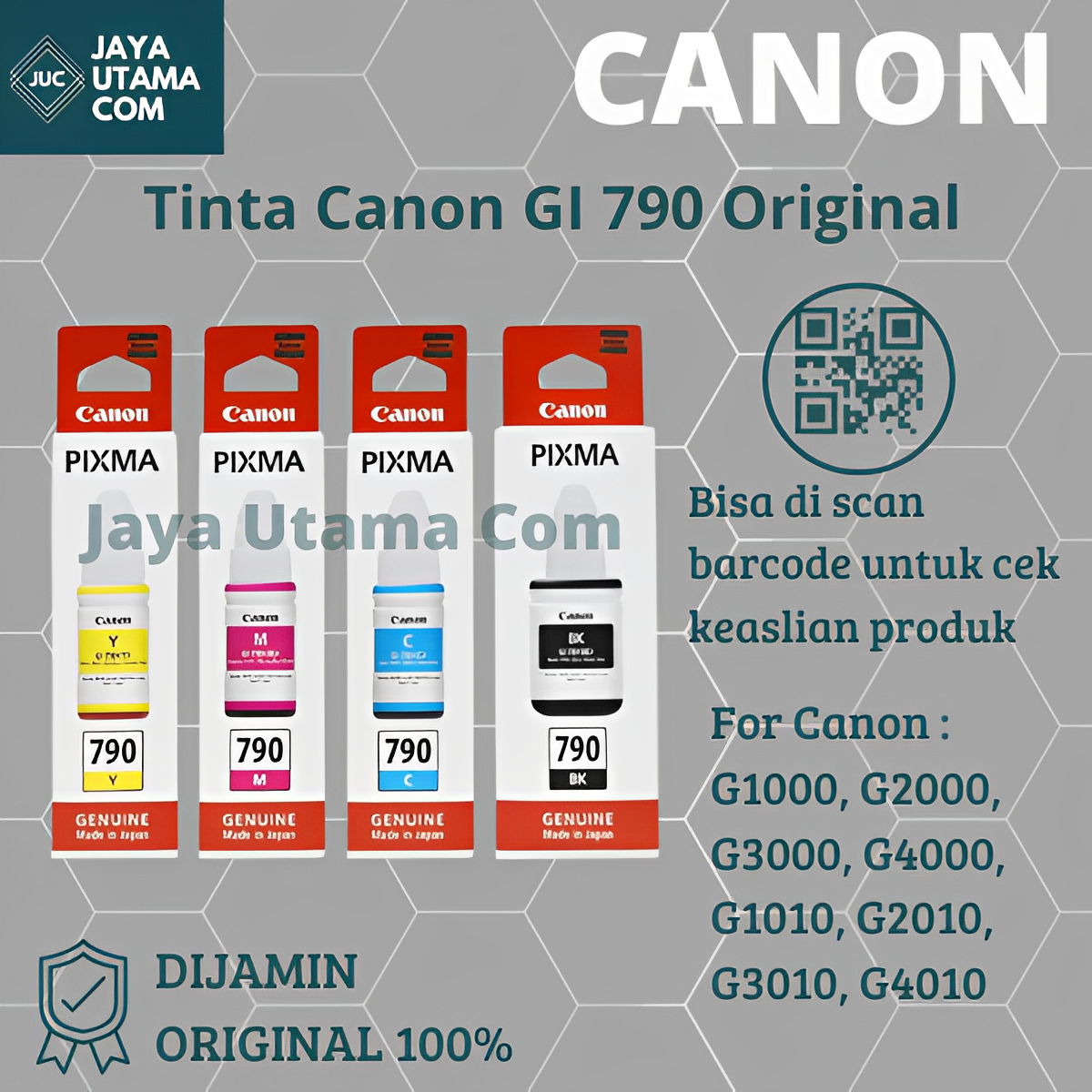 Jual Canon Ink GI-790 Tinta Printer - Black Original di Seller Jaya ...