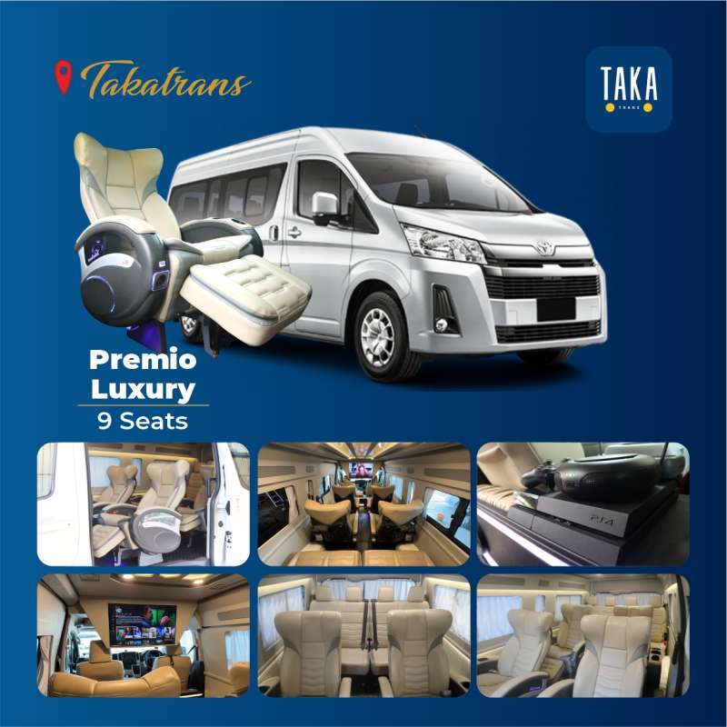 Promo Sewa Hiace Premio Luxury Harian Luar Kota - Takatrans Kapasitas 9 ...