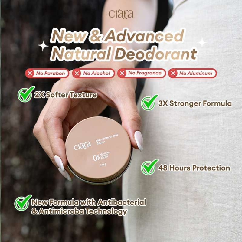 Promo Ciara Natural Deodorant 30 Gram - Penghilang Bau Badan Dan Ketiak ...