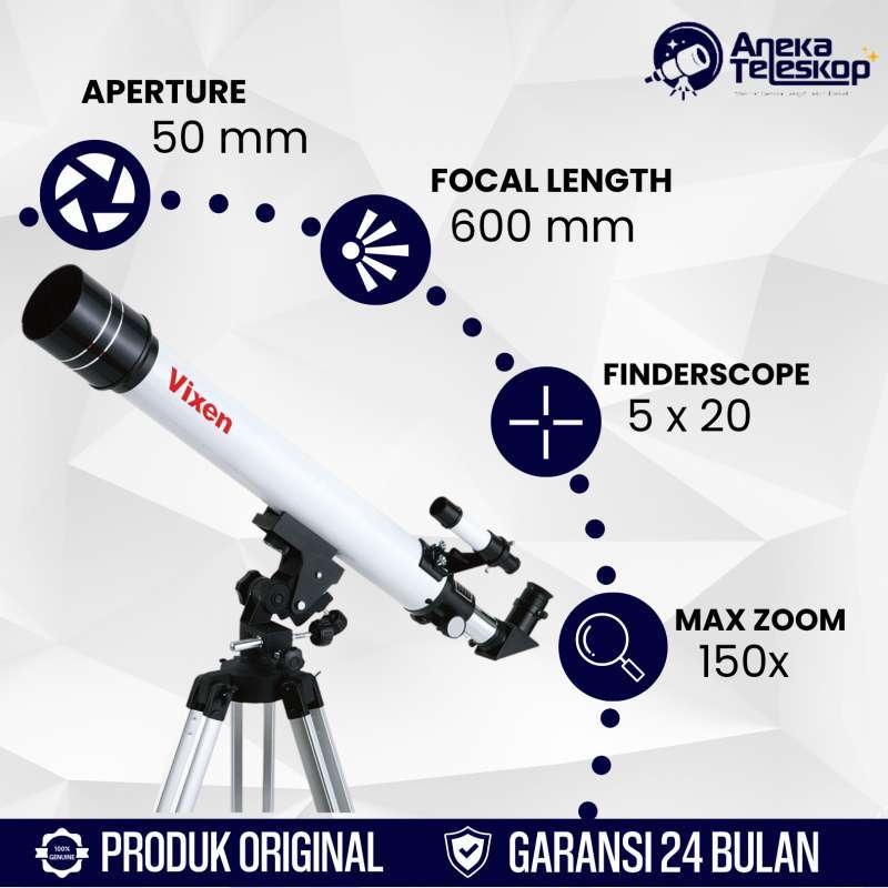 Jual Vixen Space Eye 50mm Refraktor Teleskop di Seller Aneka Teleskop ...