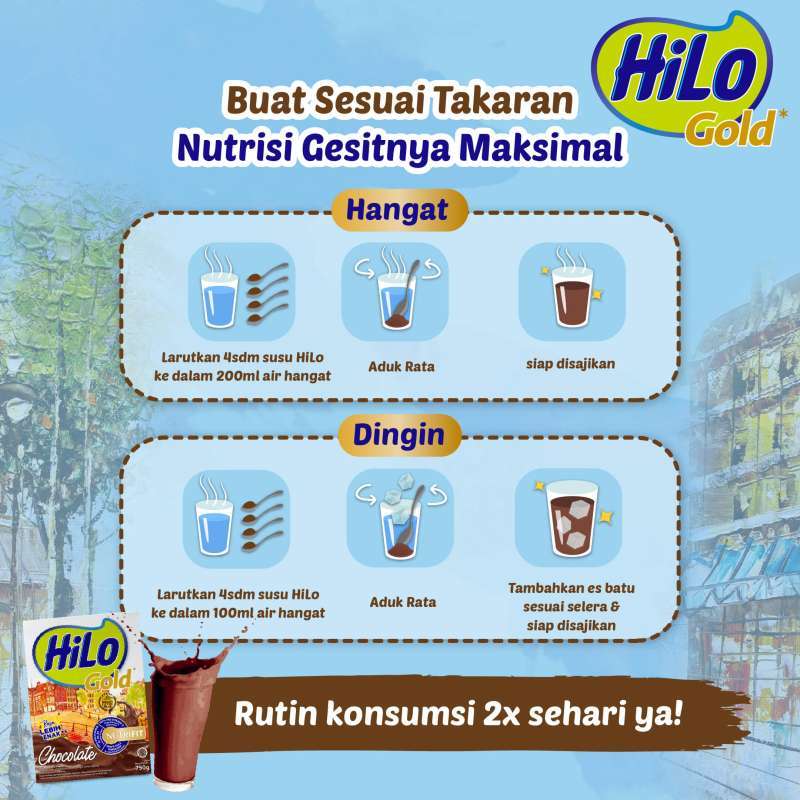 Jual Hilo Gold Chocolate 1000g - Susu Tinggi Kalsium Lebih Rendah Lemak ...