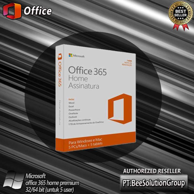 Jual Microsoft Office 365 Home Premium 32/64 Bit (untuk 5 User) Di ...