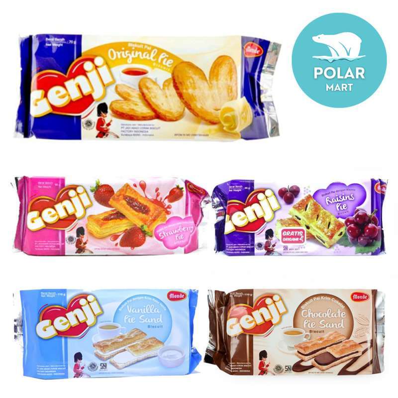 Jual Monde Aneka Genji Pie Variasi Rasa Chocolate, Original, Strawberry ...