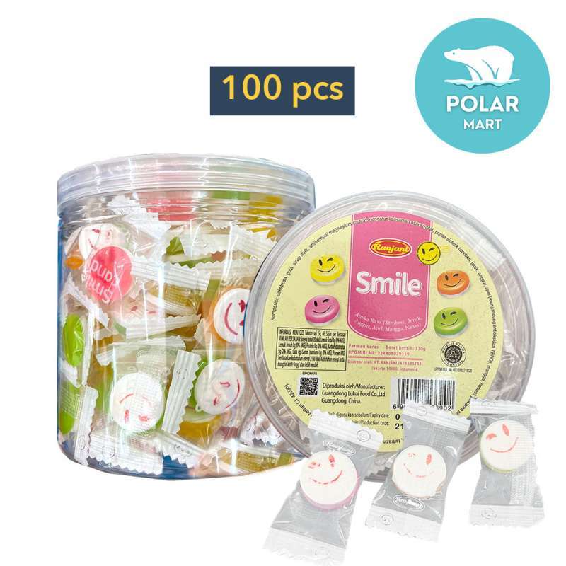 Jual Ranjani Smile Candy Jar Permen Isi 100 Pcs 330 Gram Di Seller ...