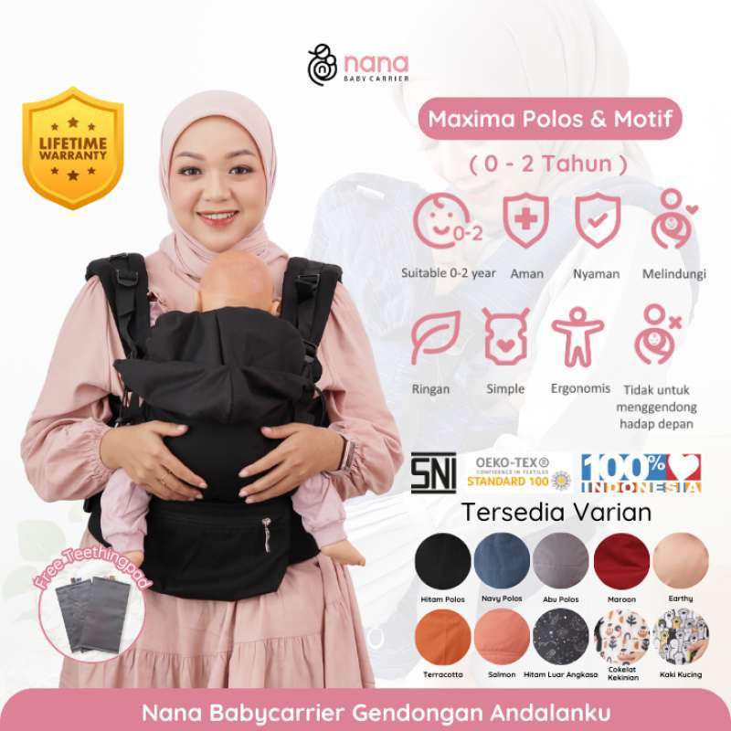 Promo Nana Babycarrier - Gendongan Bayi Maxima - Navy Polos Diskon 5% ...