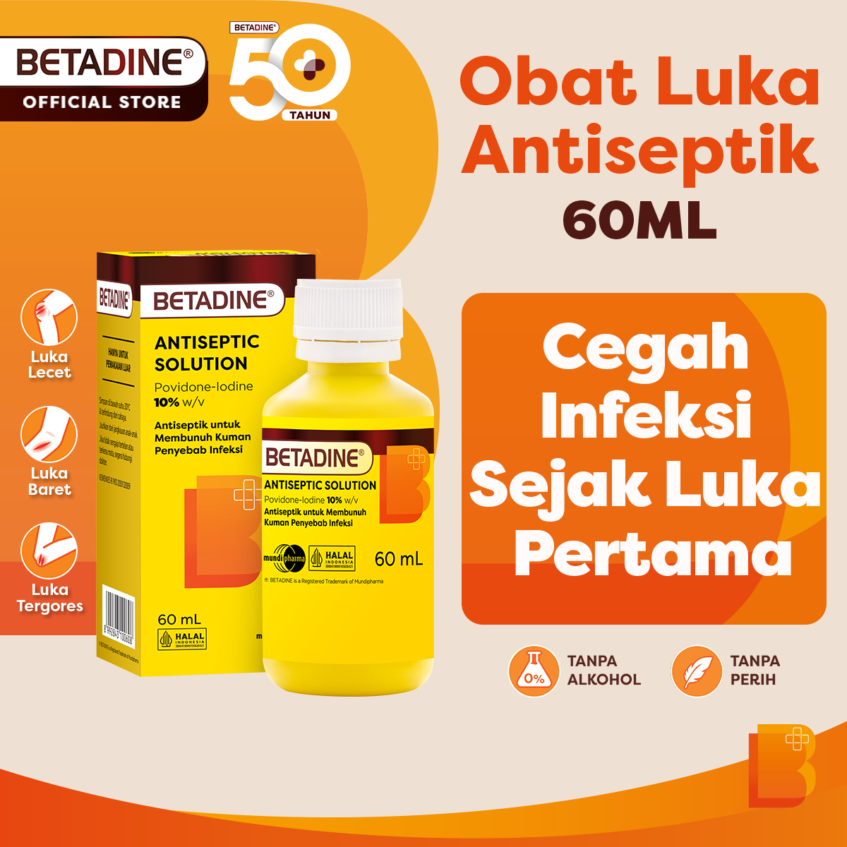 Betadine Solution 50 Botol 50 Ml Gratis Ongkir 🔥 Harga Murah Desember 2025