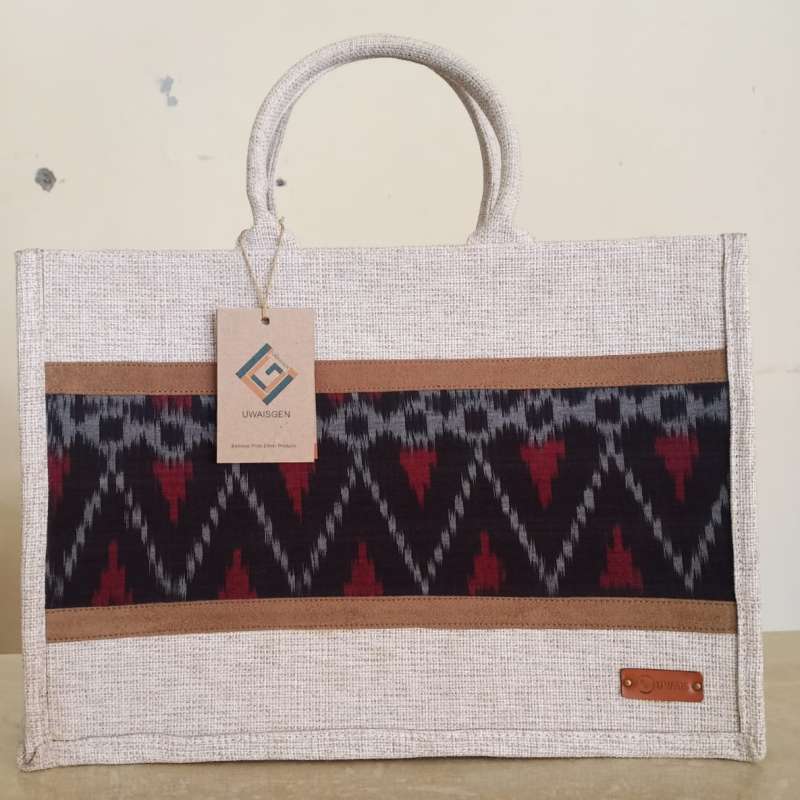 Jual Uwais Tas Wanita Tote Bag Etnik Bali Tenun Endek Goni Premium ...