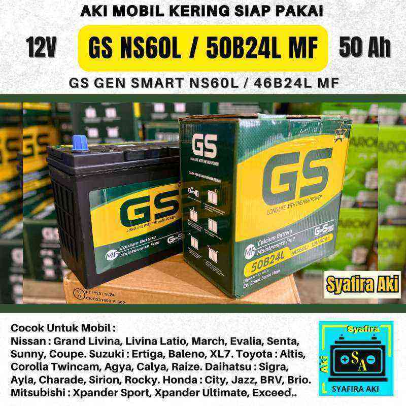 Jual Aki Mobil Ns60l / 4624l Gs Aki Kering 12 Volt 45 Ampere Di Seller ...