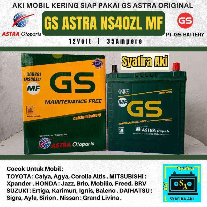 Jual Gs Astra Mf Ns40zl Aki Mobil Calya Sigra,sirion,ayla Dan Sejenisnya Di Seller Syafira Aki ...