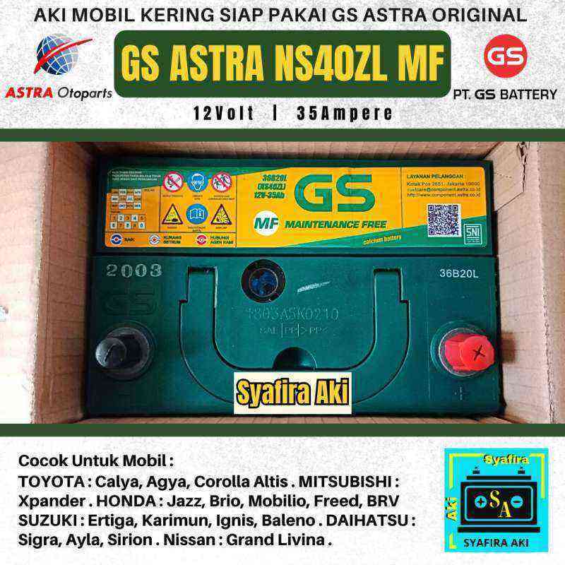 Jual Gs Astra Mf Ns40zl Aki Mobil Calya Sigra,sirion,ayla Dan ...