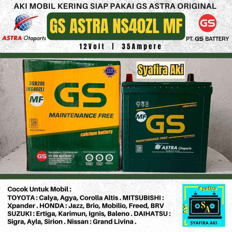 Jual Gs Astra Mf Ns40zl Aki Mobil Calya Sigra,sirion,ayla Dan Sejenisnya Di Seller Syafira Aki ...