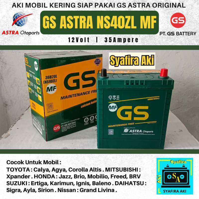 Jual Gs Astra Mf Ns40zl Aki Mobil Calya Sigra,sirion,ayla Dan ...