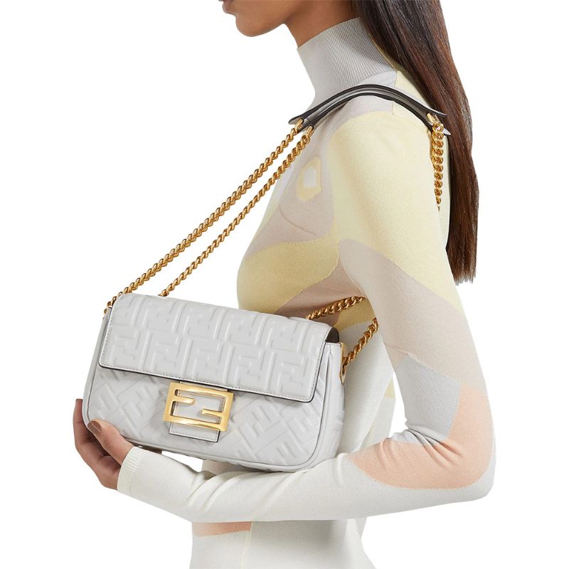 Jual Fendi Baguette Chain Midi Leather Bag Ff Embossed Sick Ghw Di ...