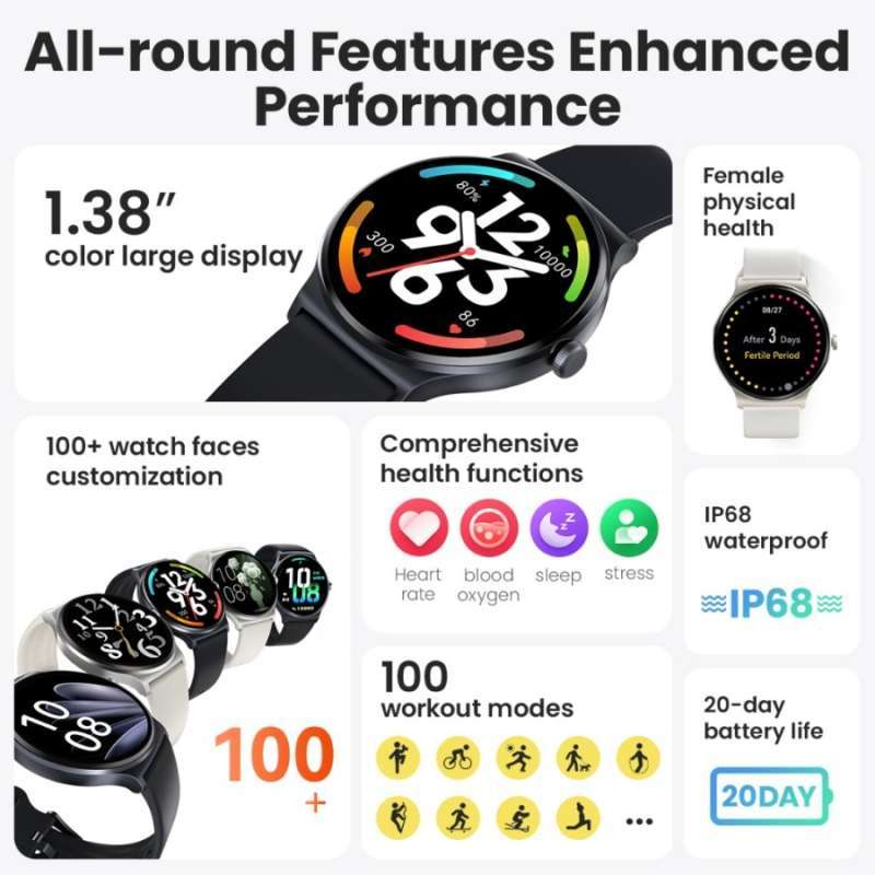 Promo Haylou Solar Lite Smart Watch Ip68 Sp02 1.38 Display Waterproof ...