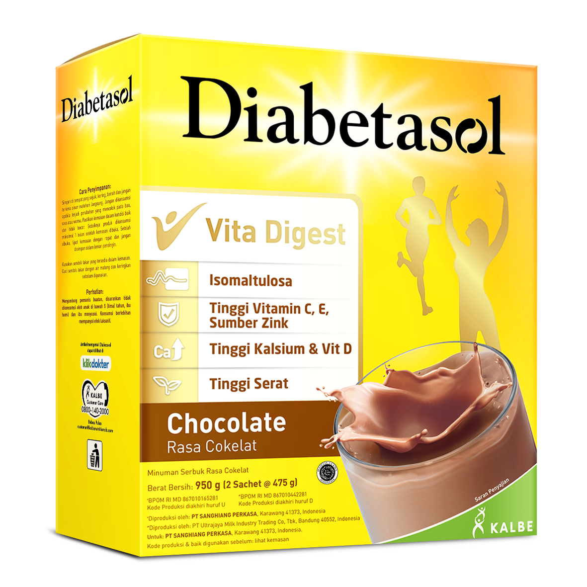 Promo Diabetasol Jumbo Coklat Minuman Kesehatan 950 Gr Diskon 17% Di ...