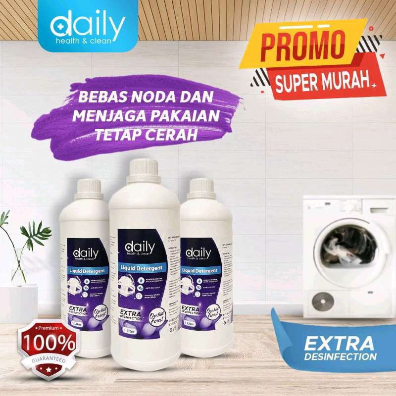 Jual Daily Liquid Detergent Extra Disinfectant / Detergent Cair 1 Liter ...