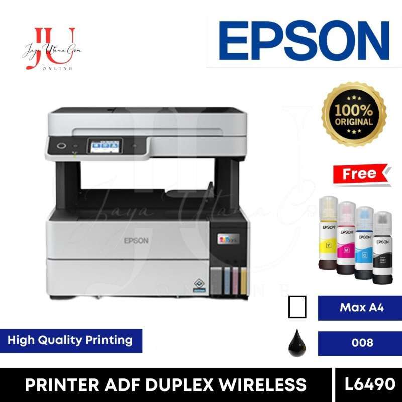 Promo Printer Epson L6490 A4 All In One Print Scan Copy Adf Duplex ...