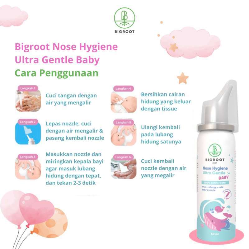Promo Bigroot Nose Hygiene Ultra Gentle Baby 0 Bulan - 3th 50ml Diskon ...