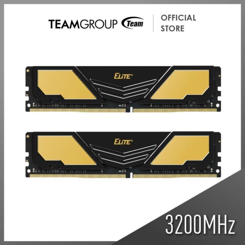 Jual Teamgroup Memory Elite Plus DDR4 2x16GB 3200Mhz - Black Gold di ...