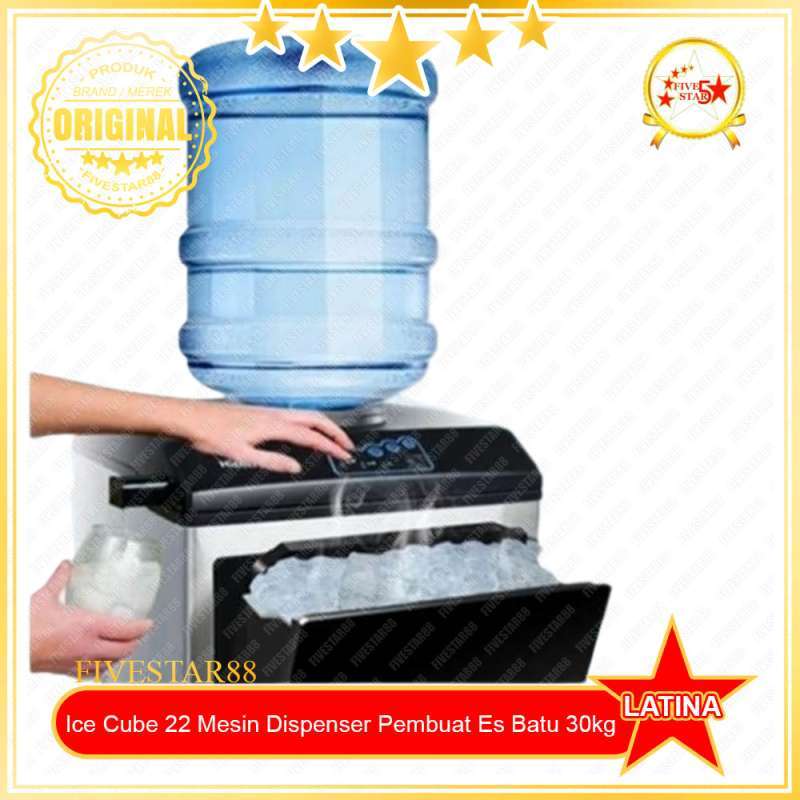 Jual Mesin Es Latina Cubic C.22f 30kg Mesin Pembuat Es Batu Kristal ...