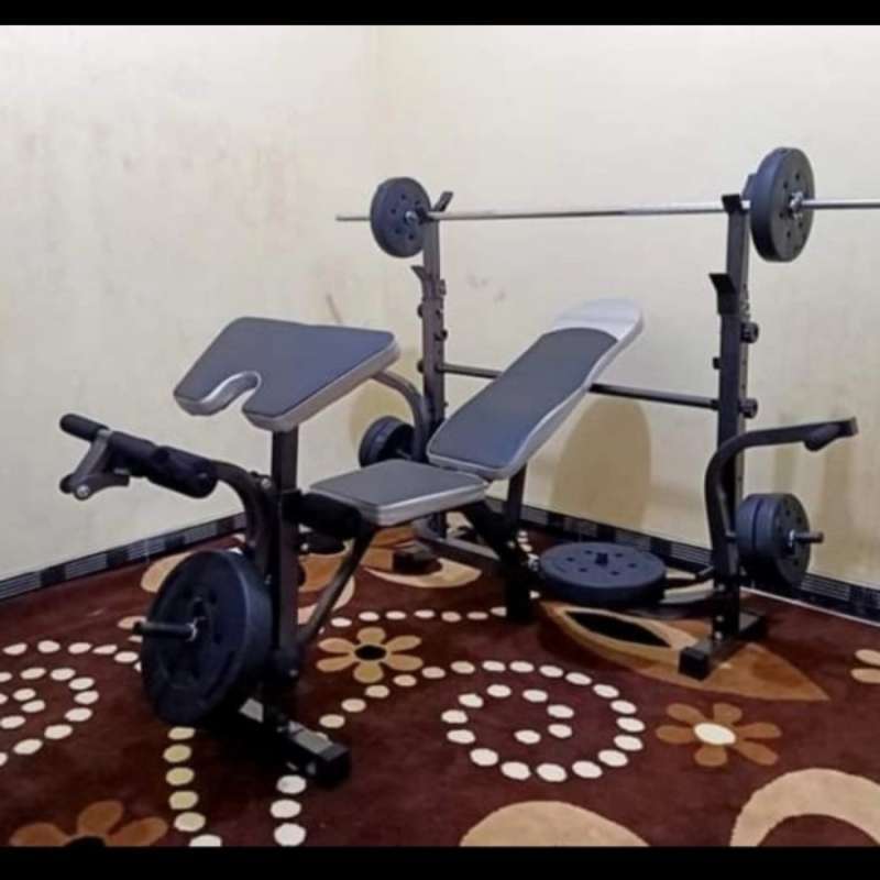 Jual New Alat Olahraga Fitness Home Gym Bench Press Multigym Include ...