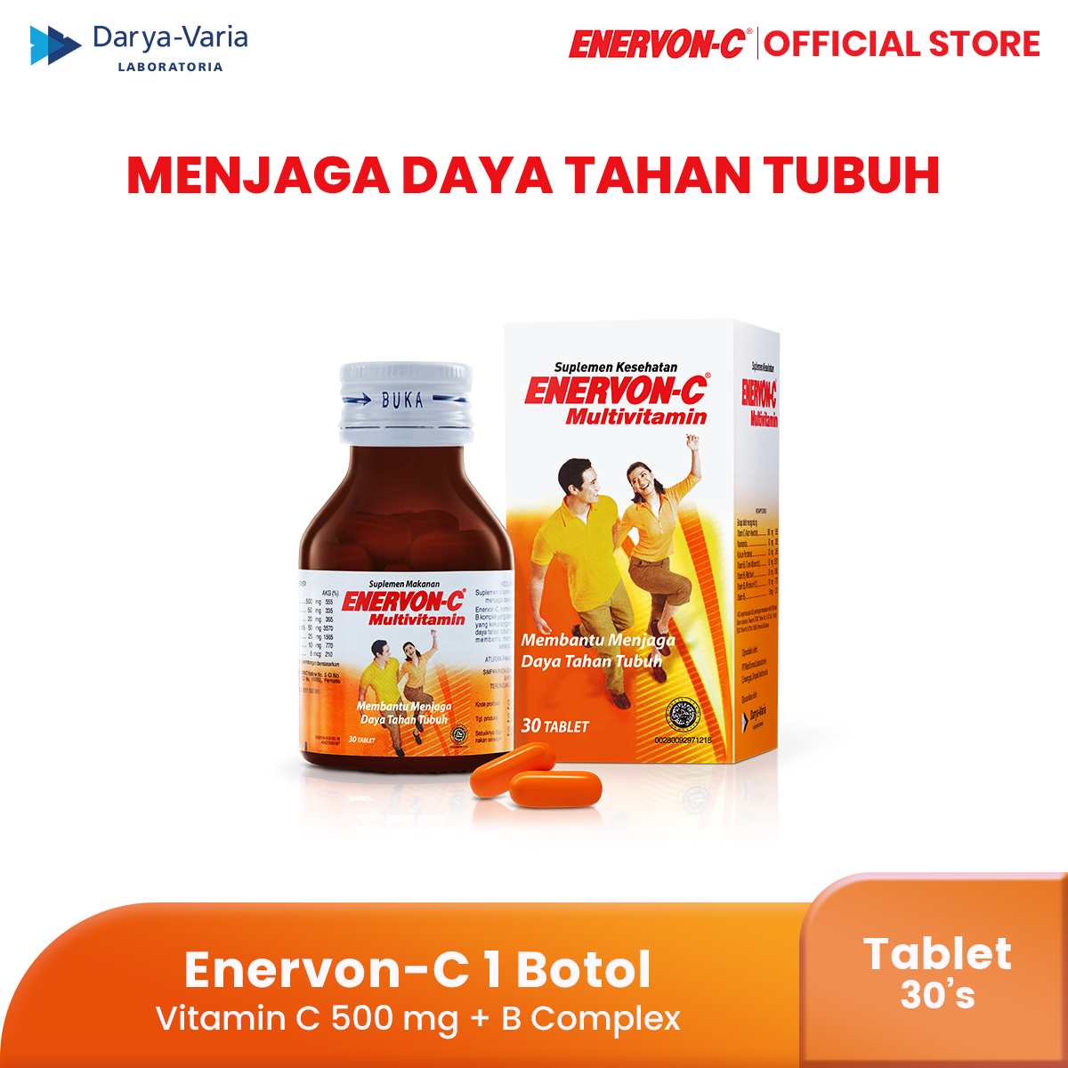 Jual Enervon C Botol Suplemen Kesehatan [30 Tablet] Di Seller Blibli ...