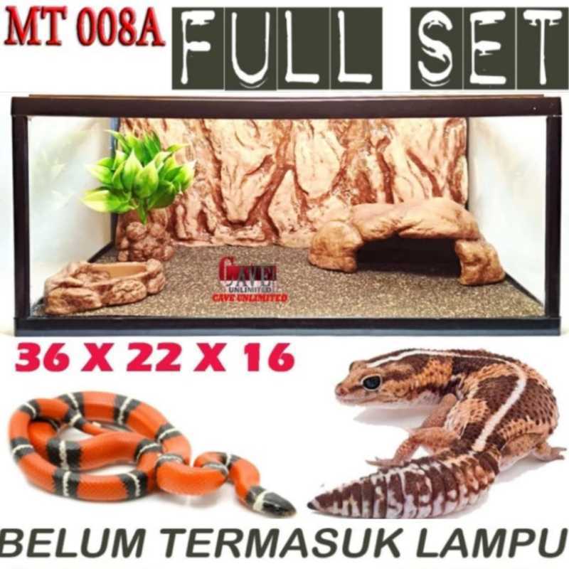 Promo Mt008a Terrarium Full Set Reptilia Leopard Gecko Bearded Dragon Tortoise Ular Cornsnake ...