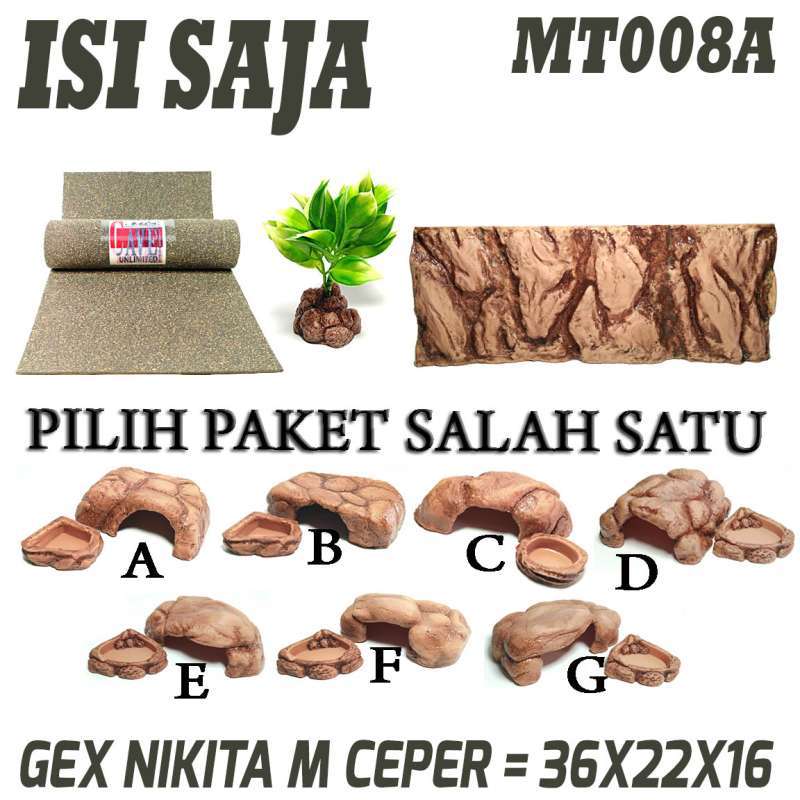 Promo Mt008a Terrarium Full Set Reptilia Leopard Gecko Bearded Dragon Tortoise Ular Cornsnake ...