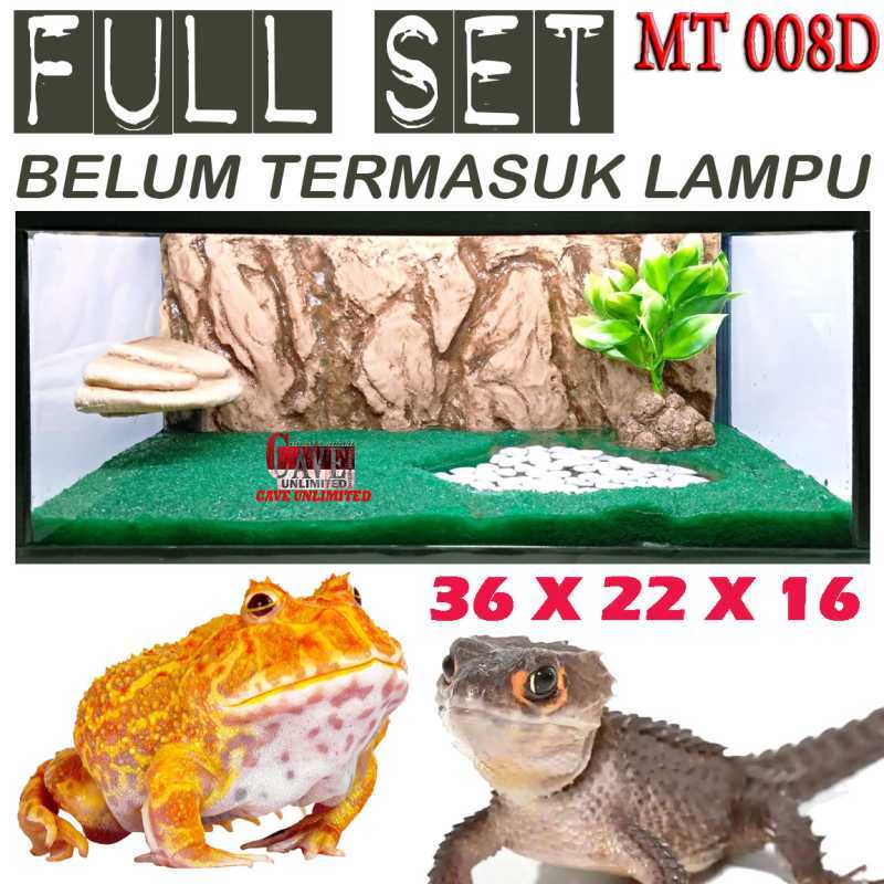 Promo Mt008d Kandang Full Set Reptilia Terrarium Pacman Amphibi Katak Kodok Crocodile Skink ...