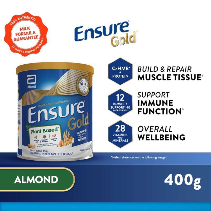 Jual Abbott Ensure Gold Adult Complete Nutrition Almond Tin 400g Di ...