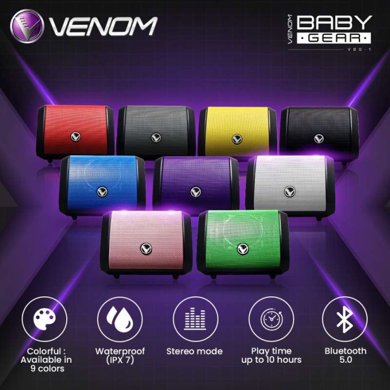 Promo Venom Baby Gear Vbg-1 Portable Wireless Speaker Bluetooth Battery ...