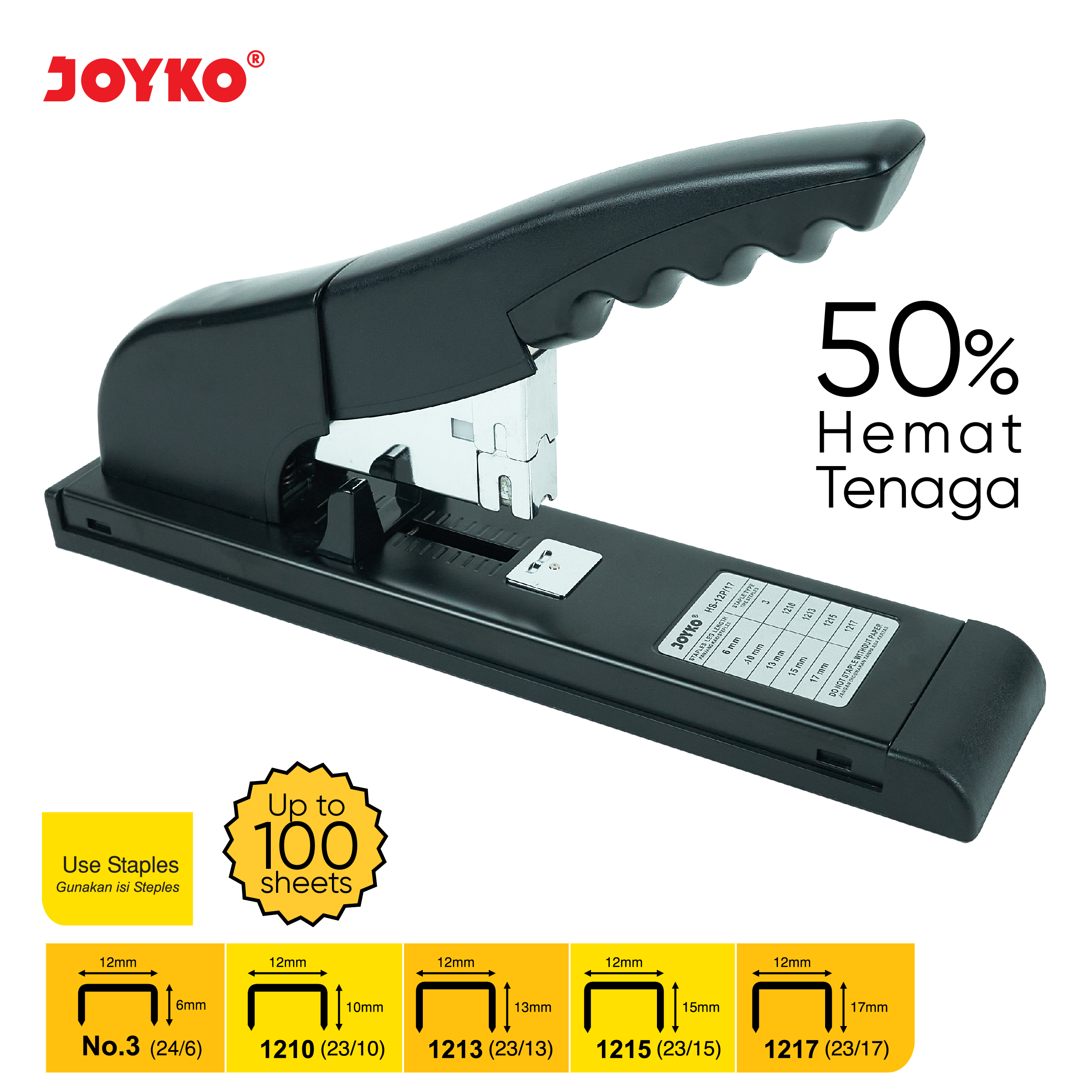 Jual Heavy Duty Stapler Stepler Heavy Duty Joyko HS-12P/17 di Seller JOYKO Official Store ...