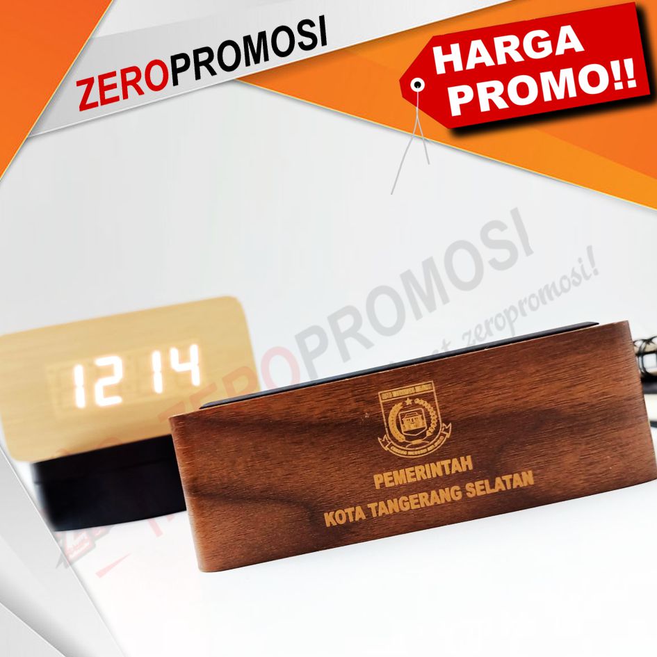 Jual Souvenir Promosi Jam Meja Kayu Digital Custom Di Seller ...