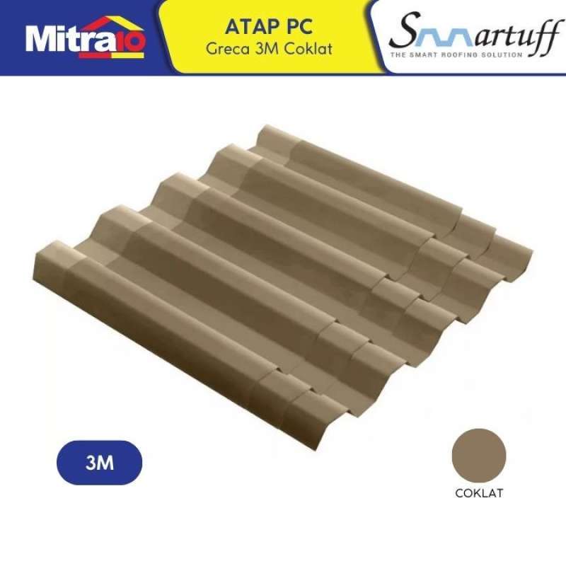 Promo Smartuff Atap Polycarbonat Greca 3 Meter Coklat Diskon 5% Di ...