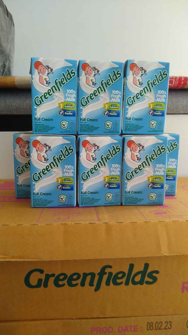 Promo Greenfields Susu UHT Fullcream 105ml x 40 Kemasan Baru Diskon 31% di Seller Toko Kenzie ...