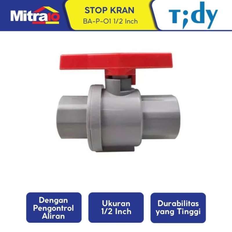 Jual Tidy Stop Kran Pvc Ba-p-01 1/2 Inch Di Seller Mitra10 Official ...