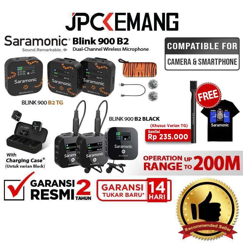 Promo Jpc Kemang Saramonic Blink 900 B2 Wireless Microphone Blink900 B2 ...